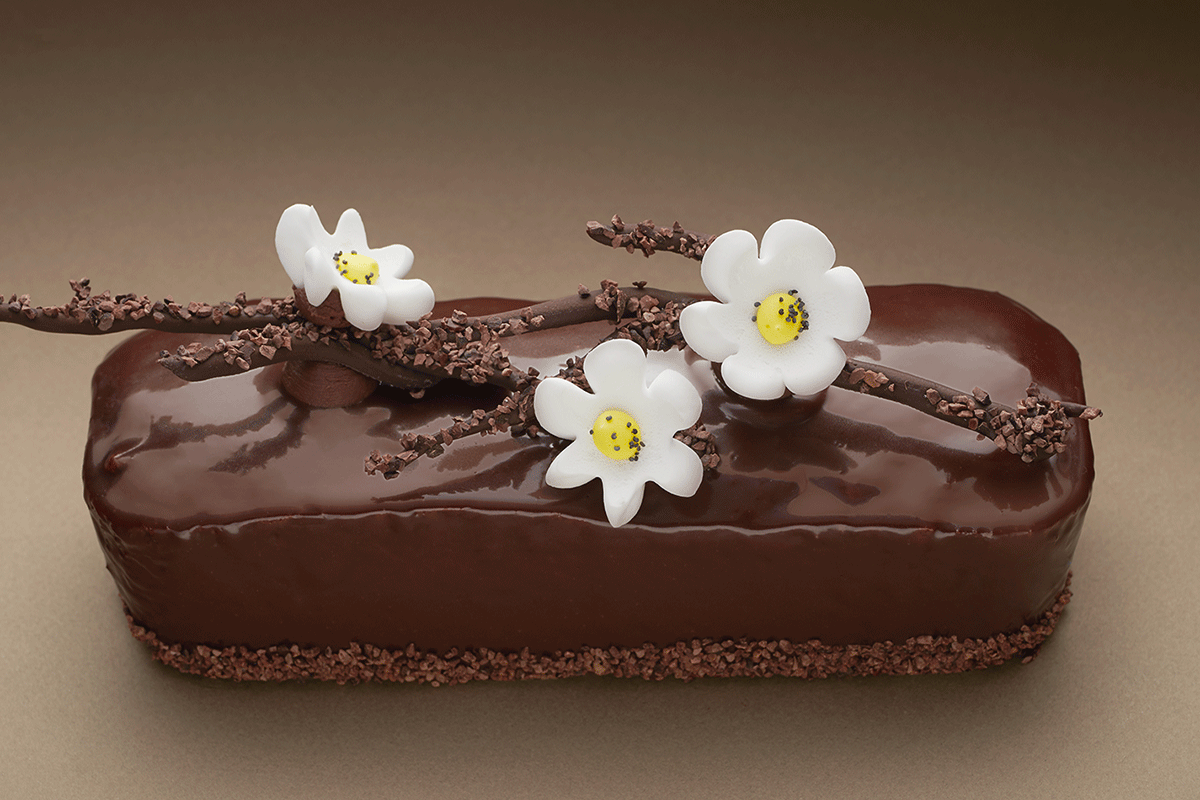 FLEUR DE BRONTE, PISTACHIO AND BALI GRAND CRU CHOCOLATE - Relais Desserts